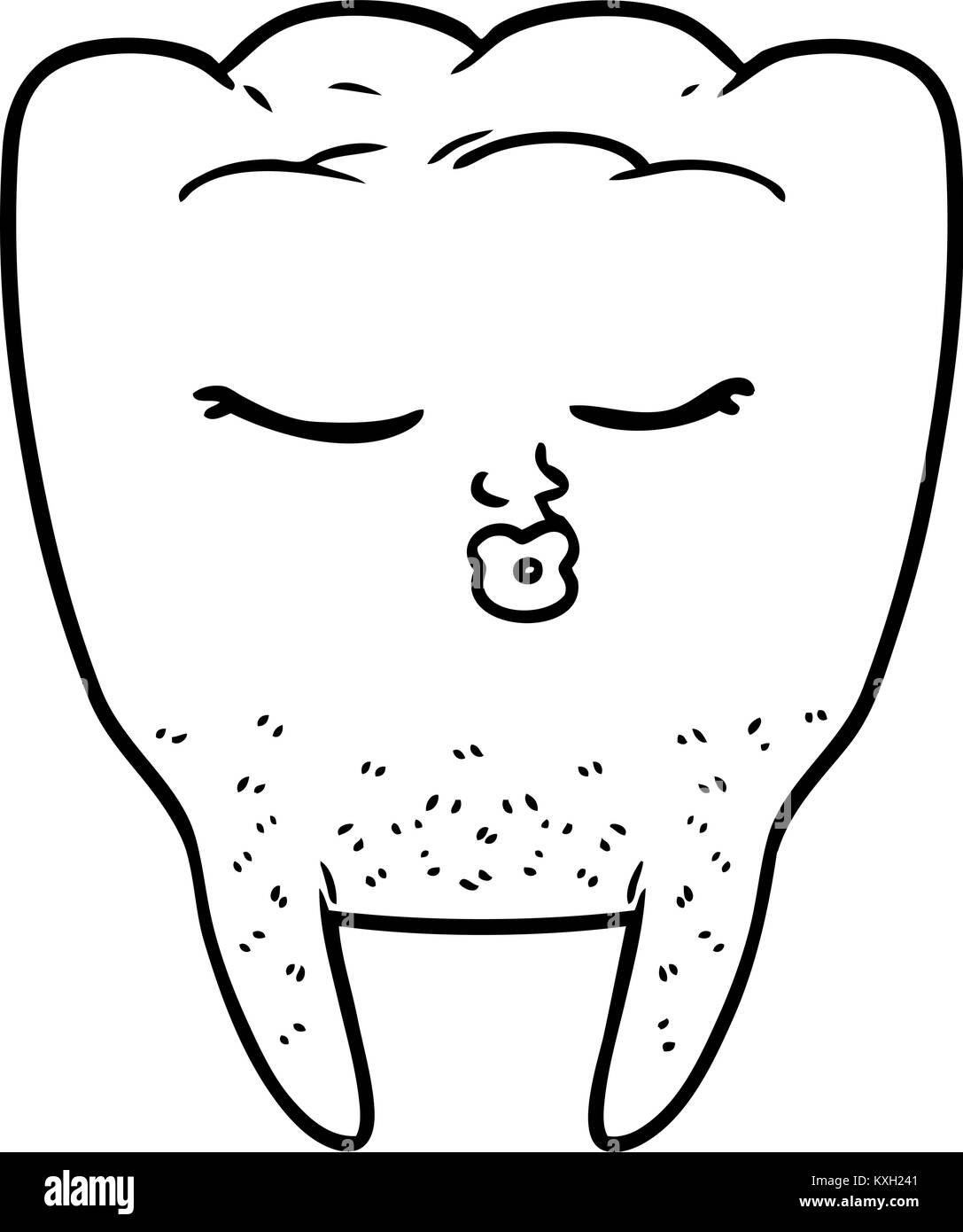 Cartoon funny tooth character Black and White Stock Photos & Images - Alamy