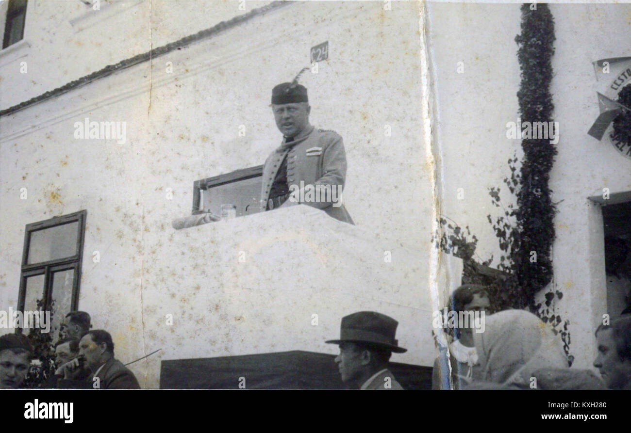 Adolf Švec při projevu Stock Photo - Alamy