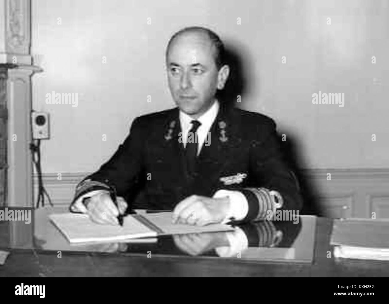 This image shows Adri van Es portrayed as a captain in 1960, likely ...