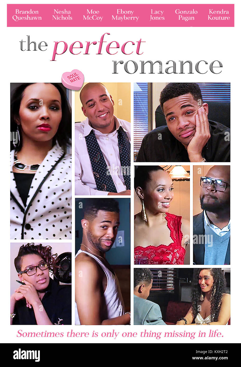 THE PERFECT ROMANCE, poster, top, from left: Nesha Nichols, Moe McCoy ...