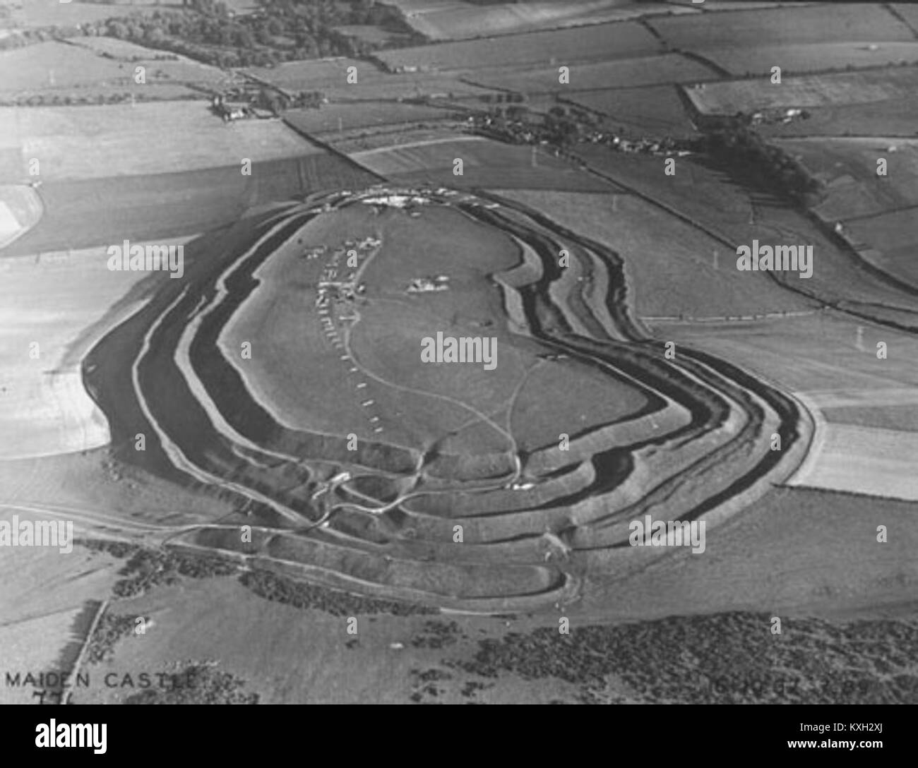 View maiden castle Black and White Stock Photos & Images - Alamy