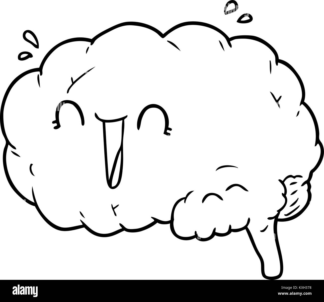 cartoon brain laughing Stock Vector Image & Art - Alamy