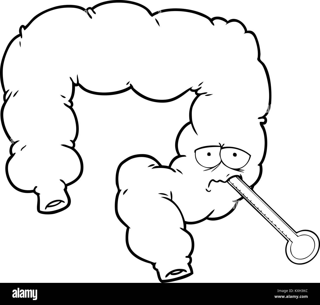 cartoon unhealthy colon Stock Vector Image & Art - Alamy