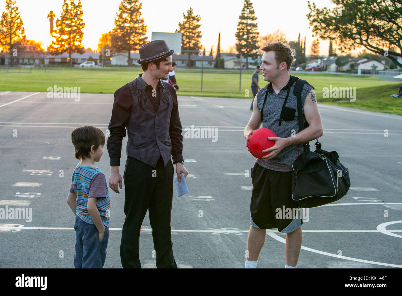 A TALE OF TWO COREYS, Scott Bosely (center, as Corey Feldman), Casey ...