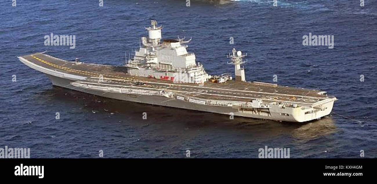 Aircraft Carrier INS Vikramaditya (cropped Stock Photo - Alamy