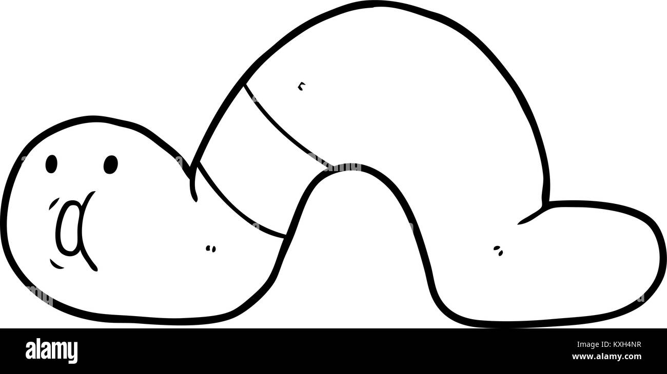 cartoon surprised worm Stock Vector Image & Art - Alamy