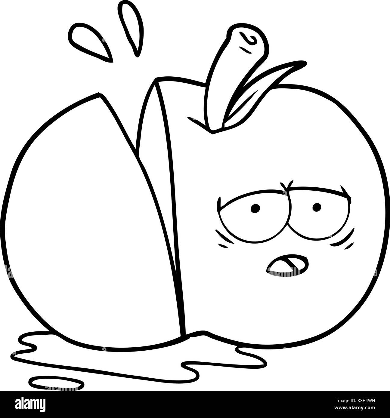 cartoon sliced apple Stock Vector Image & Art - Alamy