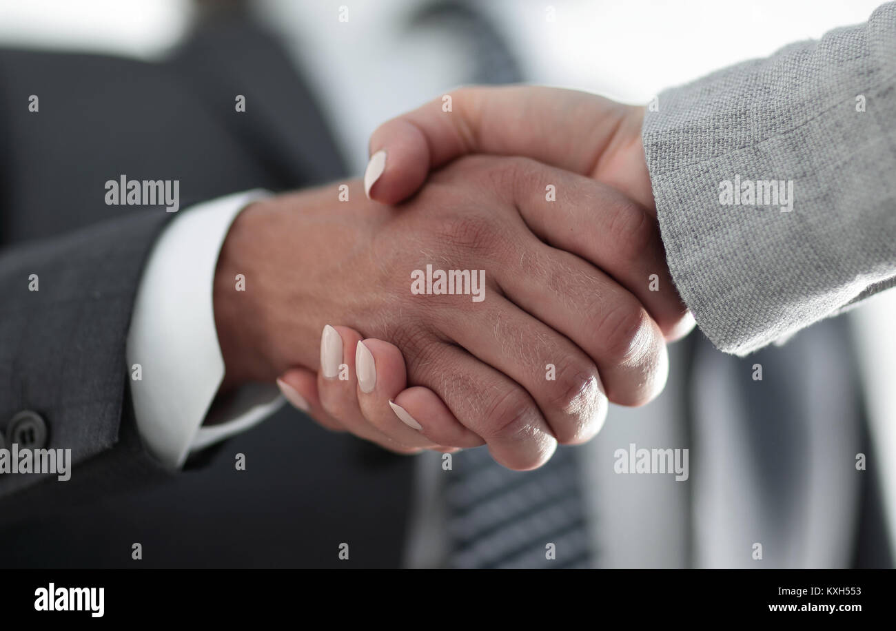 Businessmen handshaking after successful business meeting Stock Photo ...
