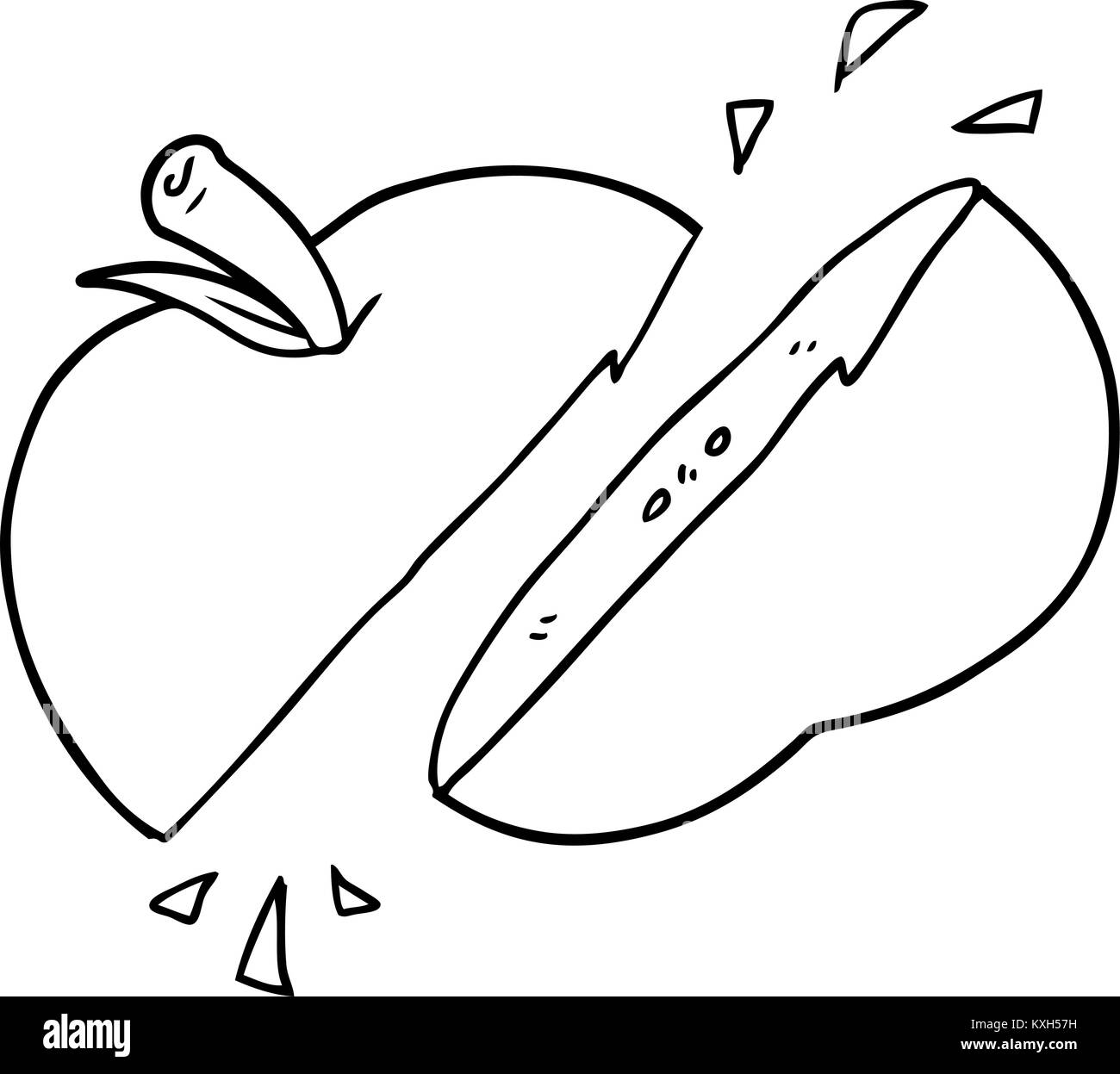 cartoon sliced apple Stock Vector Image & Art - Alamy