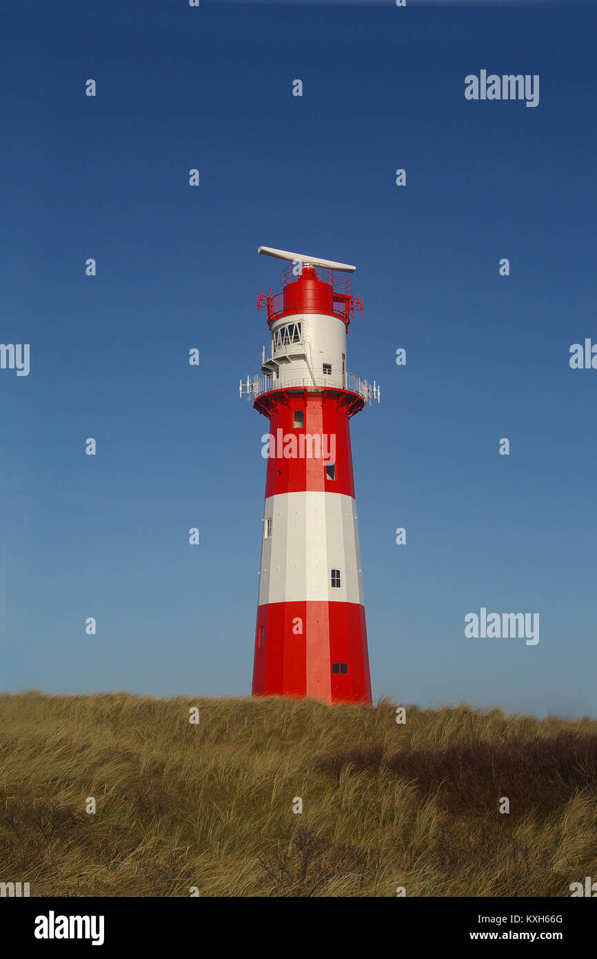 The Small Lighthouse at the german north sea island of Borkum Stock ...