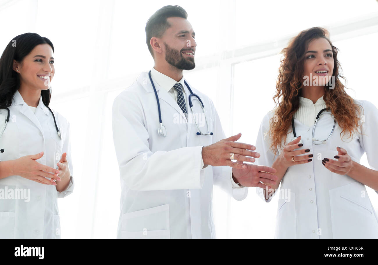 closeup of a group of doctors discussing Stock Photo - Alamy
