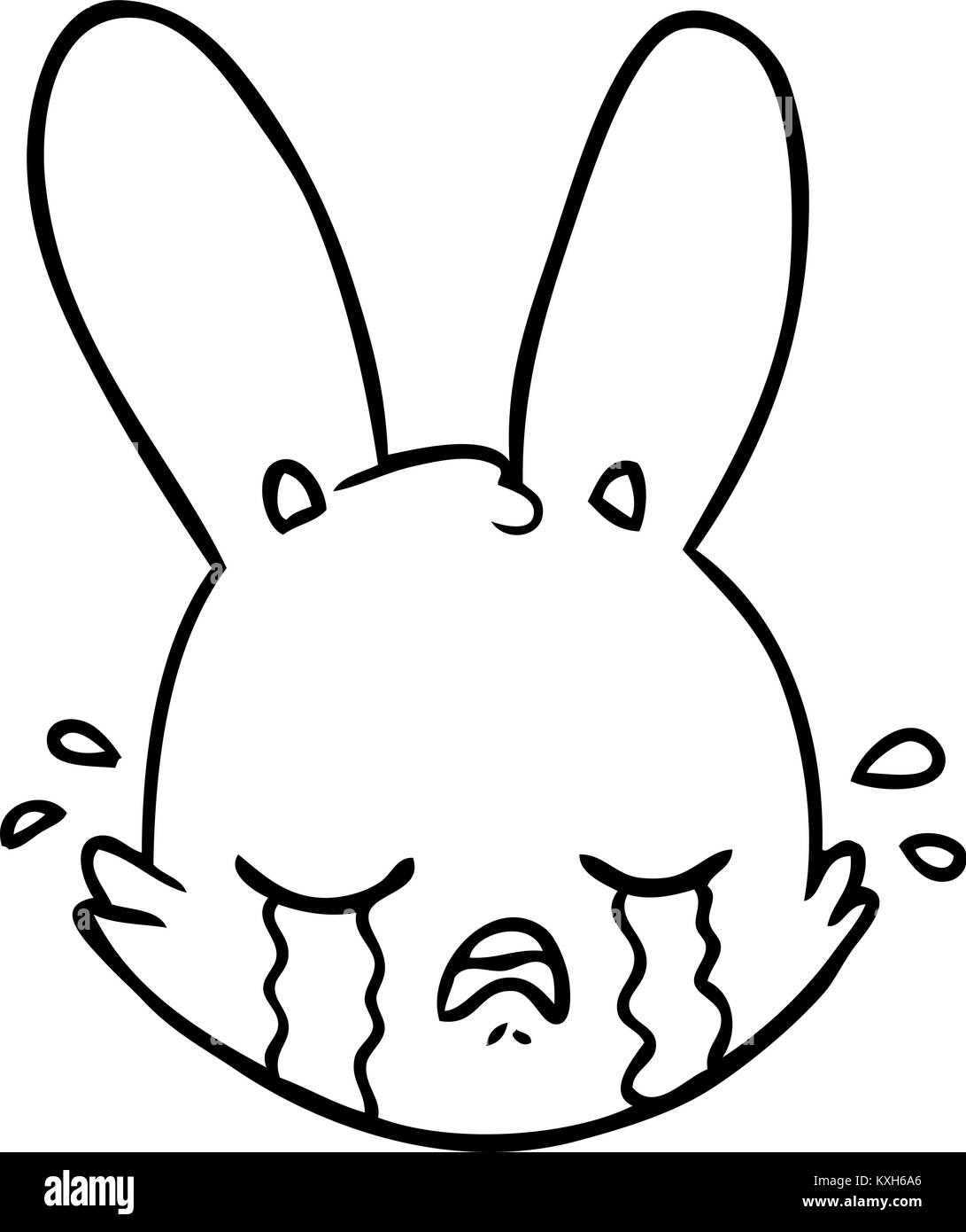 Cartoon crying bunny face hi-res stock photography and images - Alamy