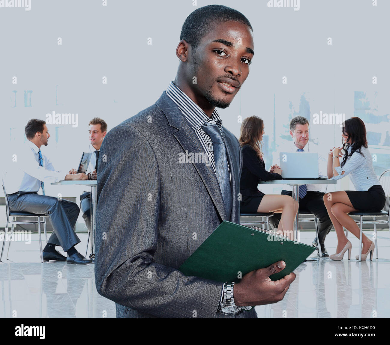 Portrait of a successful american african businessman smiling Stock ...