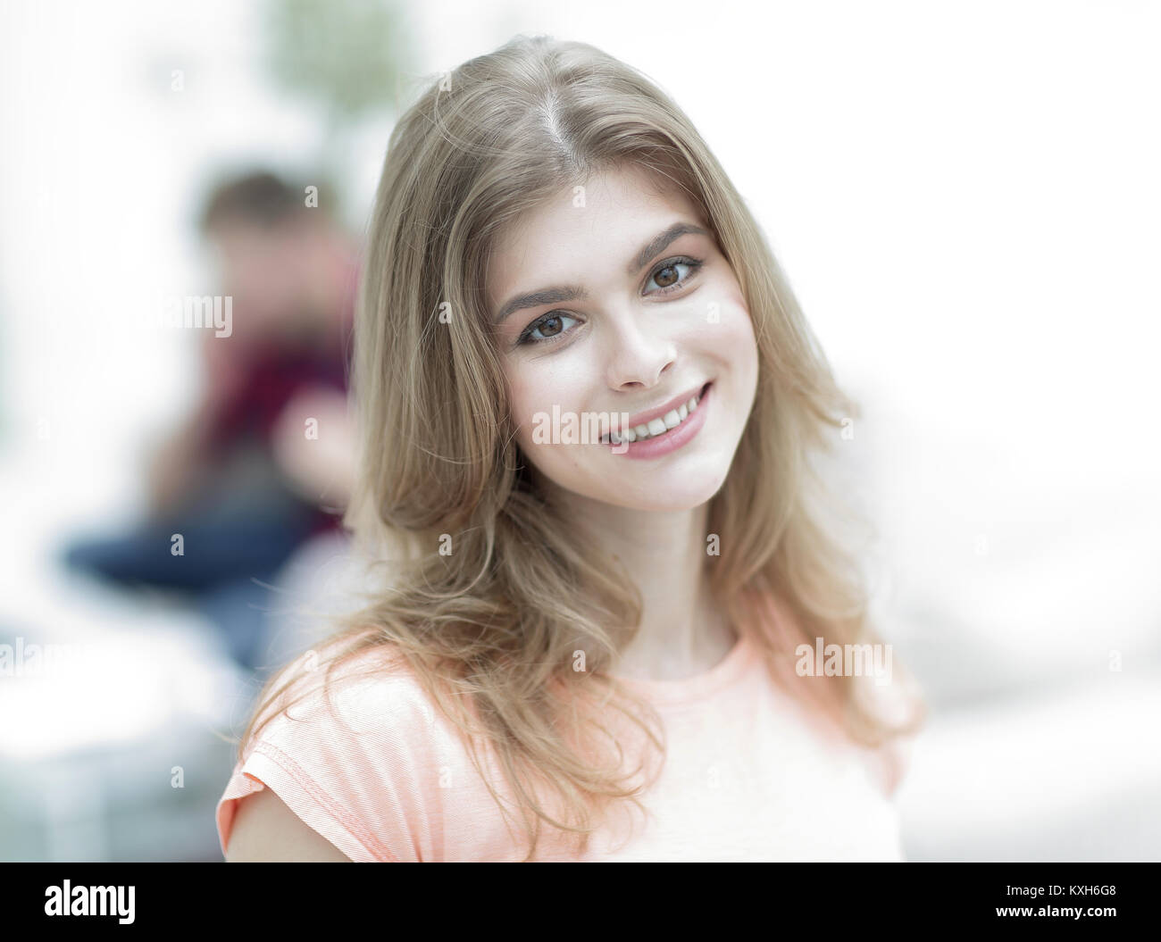 successful student girls on the background of classmates Stock Photo ...