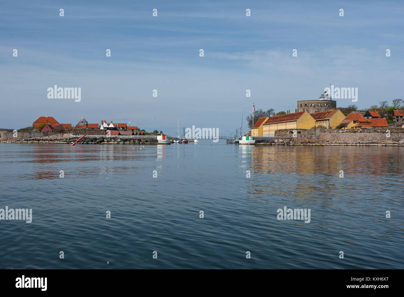 Big Tower and the harbour with footbridge between Frederiksø and ...