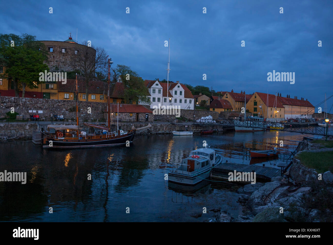 Big Tower and the harbour with footbridge between Frederiksø and ...