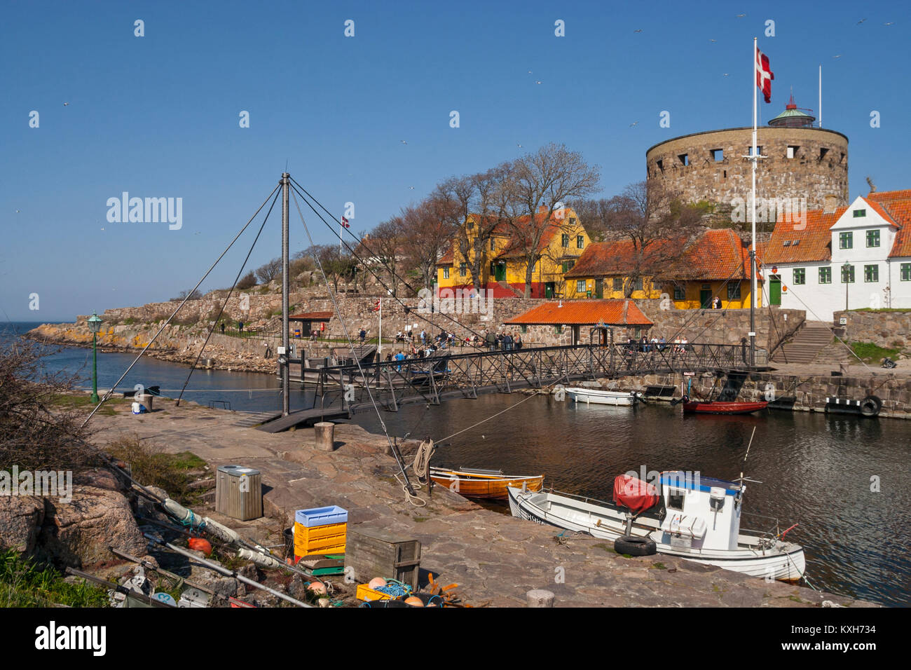 Big Tower and the harbour with footbridge between Frederiksø and ...