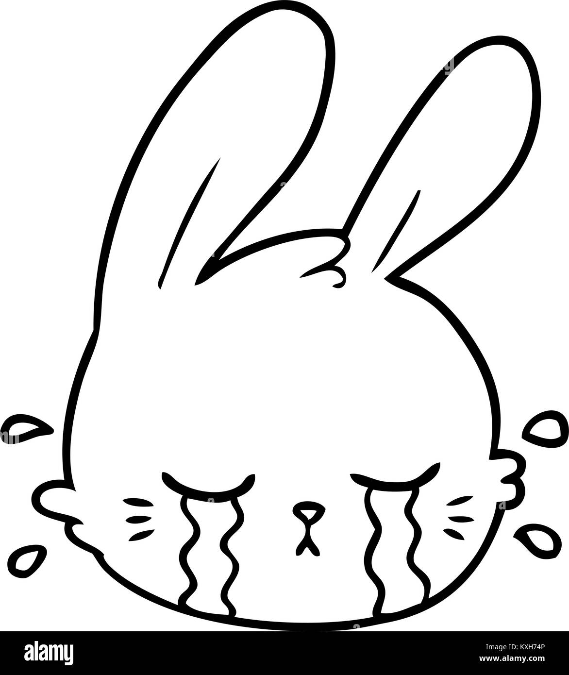 Cartoon crying bunny face hi-res stock photography and images - Alamy