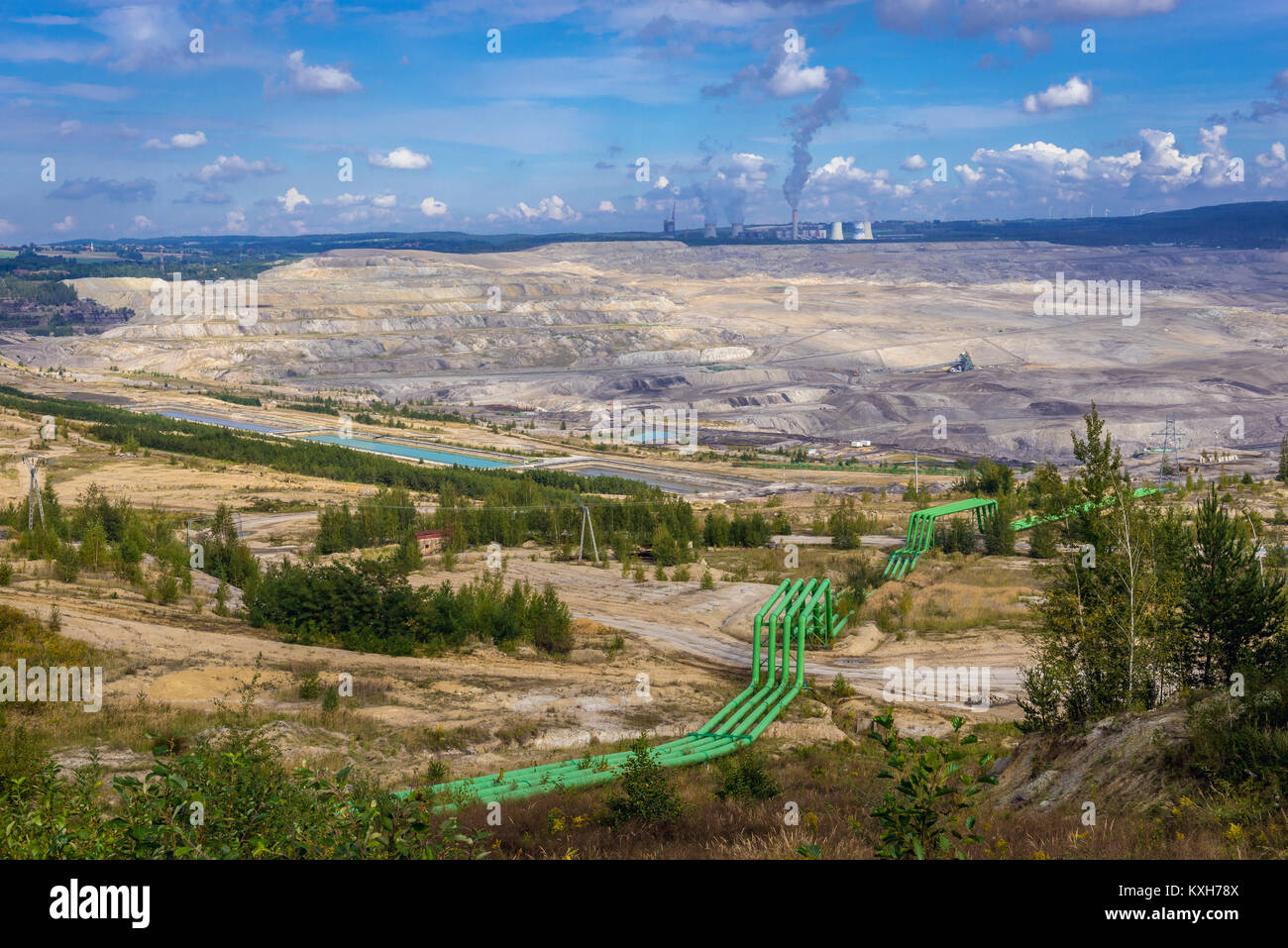 Turow Coal Mine - KWB Turow open pit mine near Bogatynia town in Lower ...