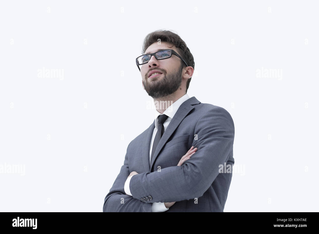 brooding handsome guy lifted his head up Stock Photo - Alamy
