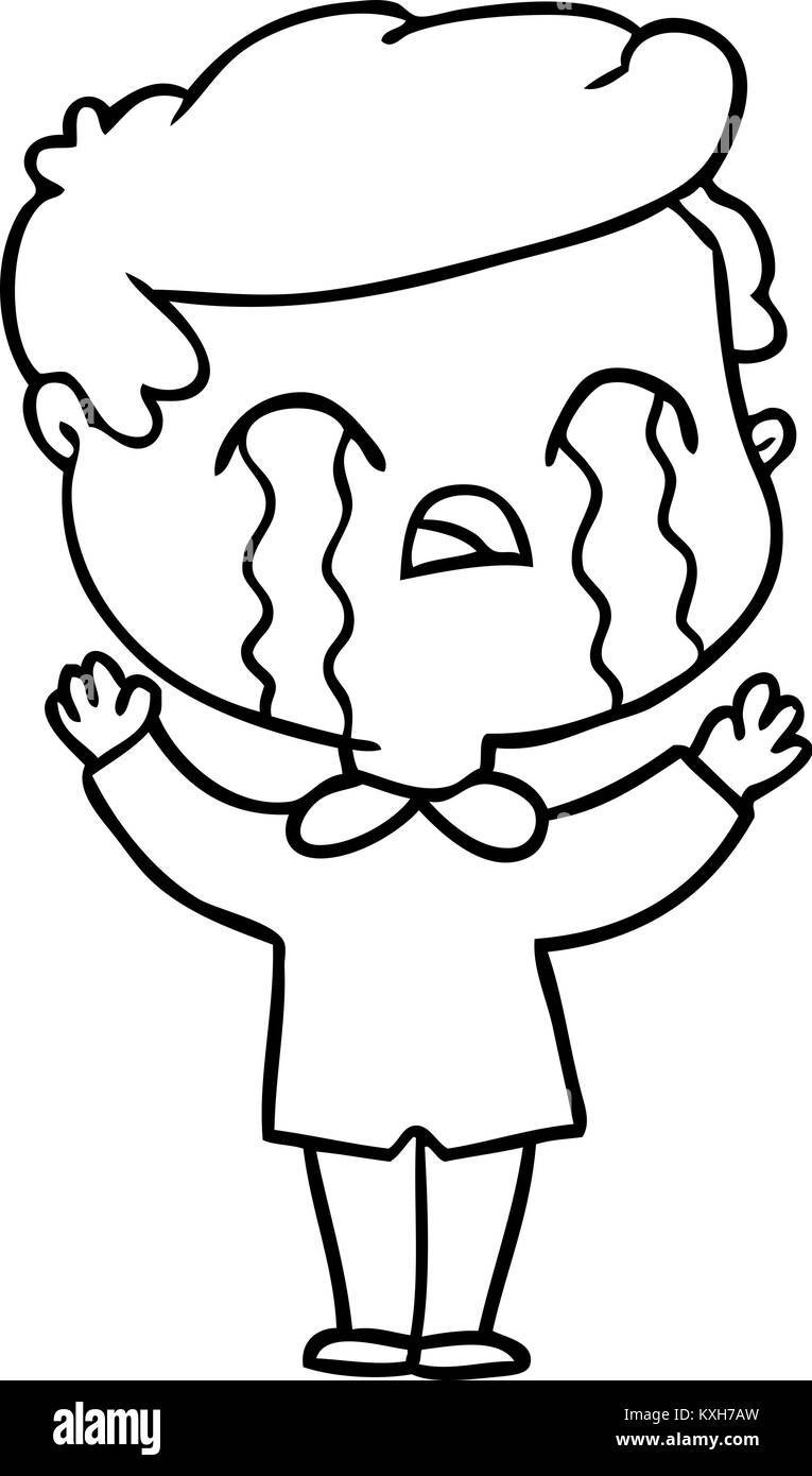 cartoon man crying Stock Vector Image & Art - Alamy