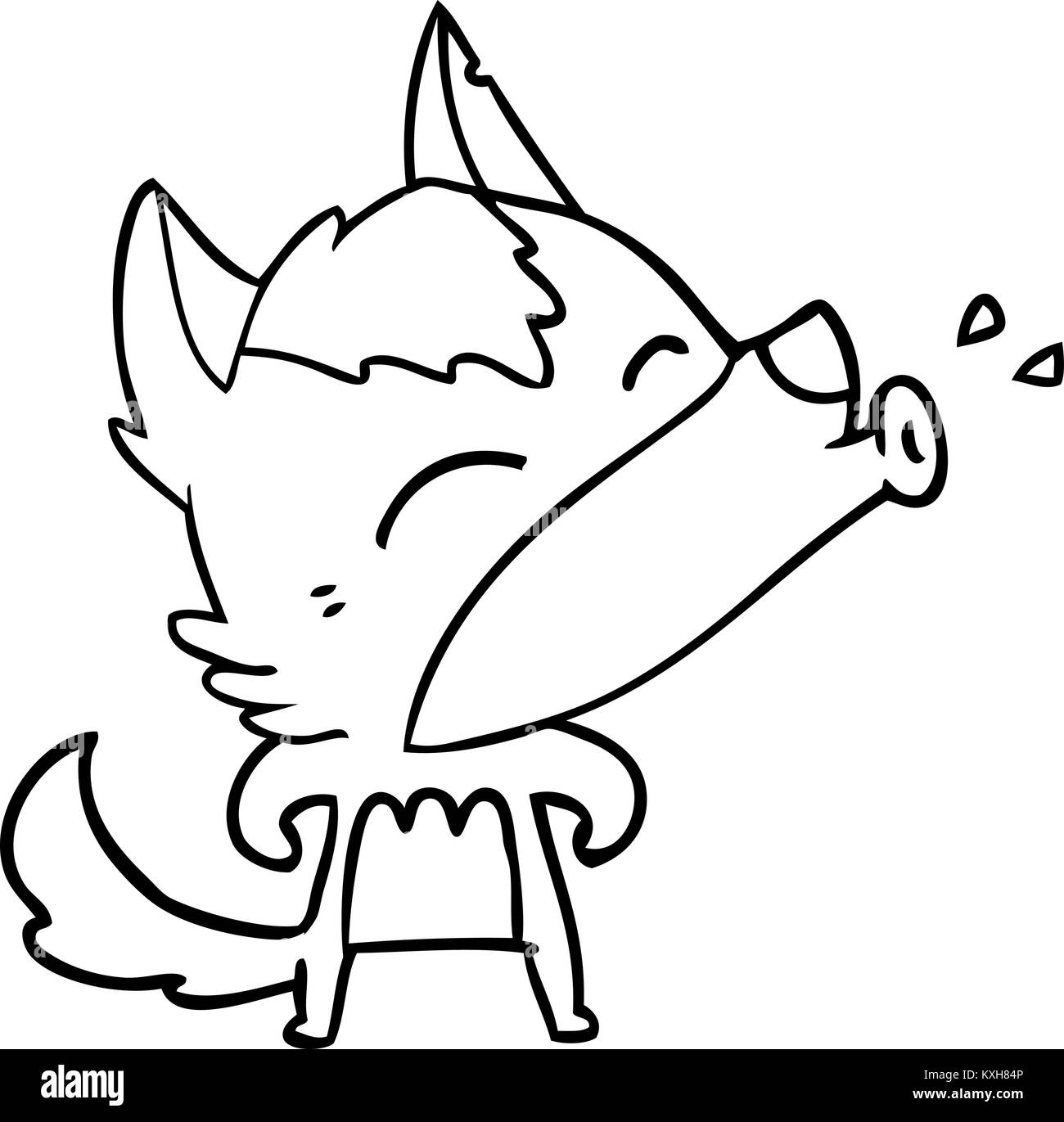 Howling Wolf Cartoon Drawing