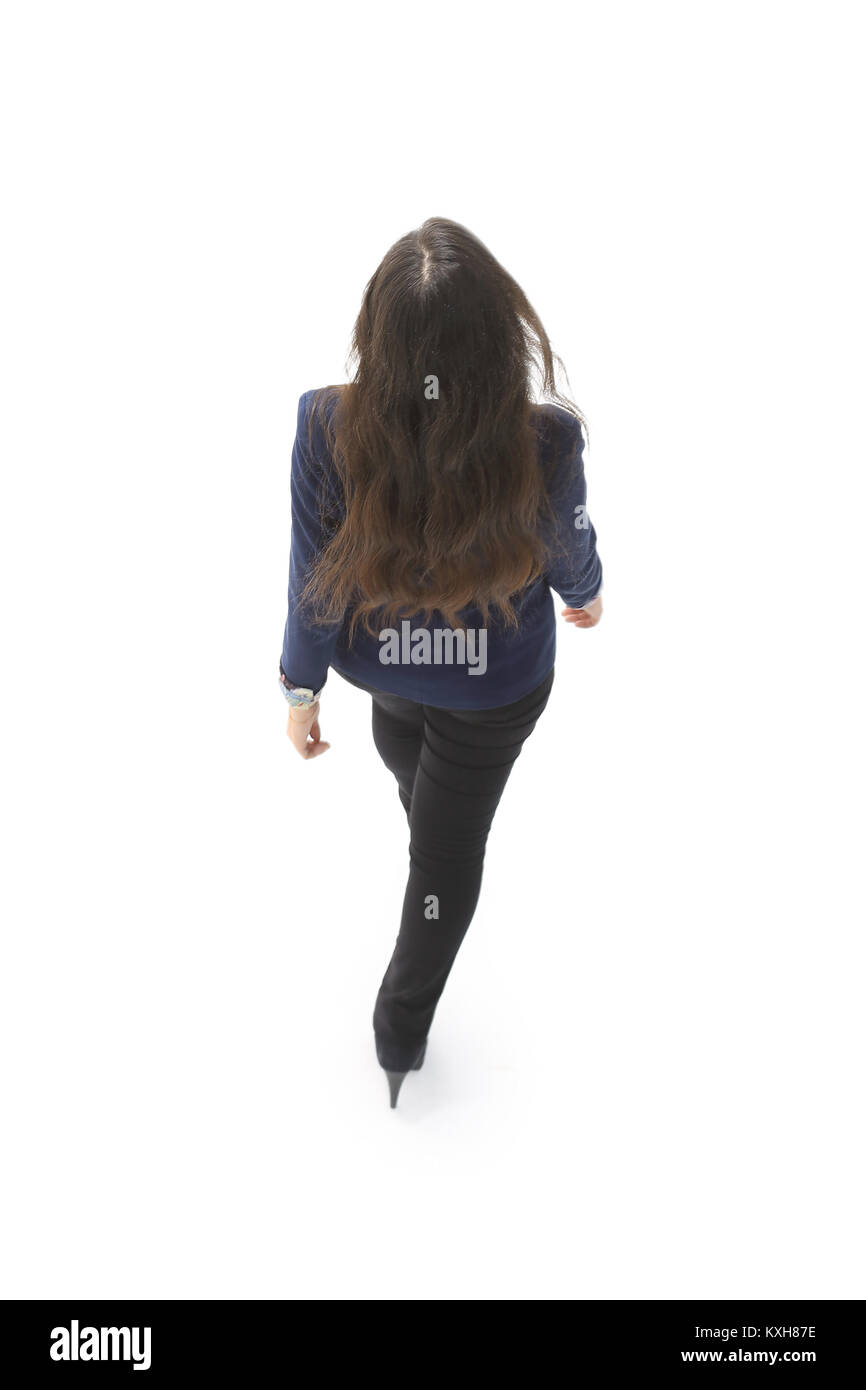 A business woman is walking. View from above Stock Photo - Alamy