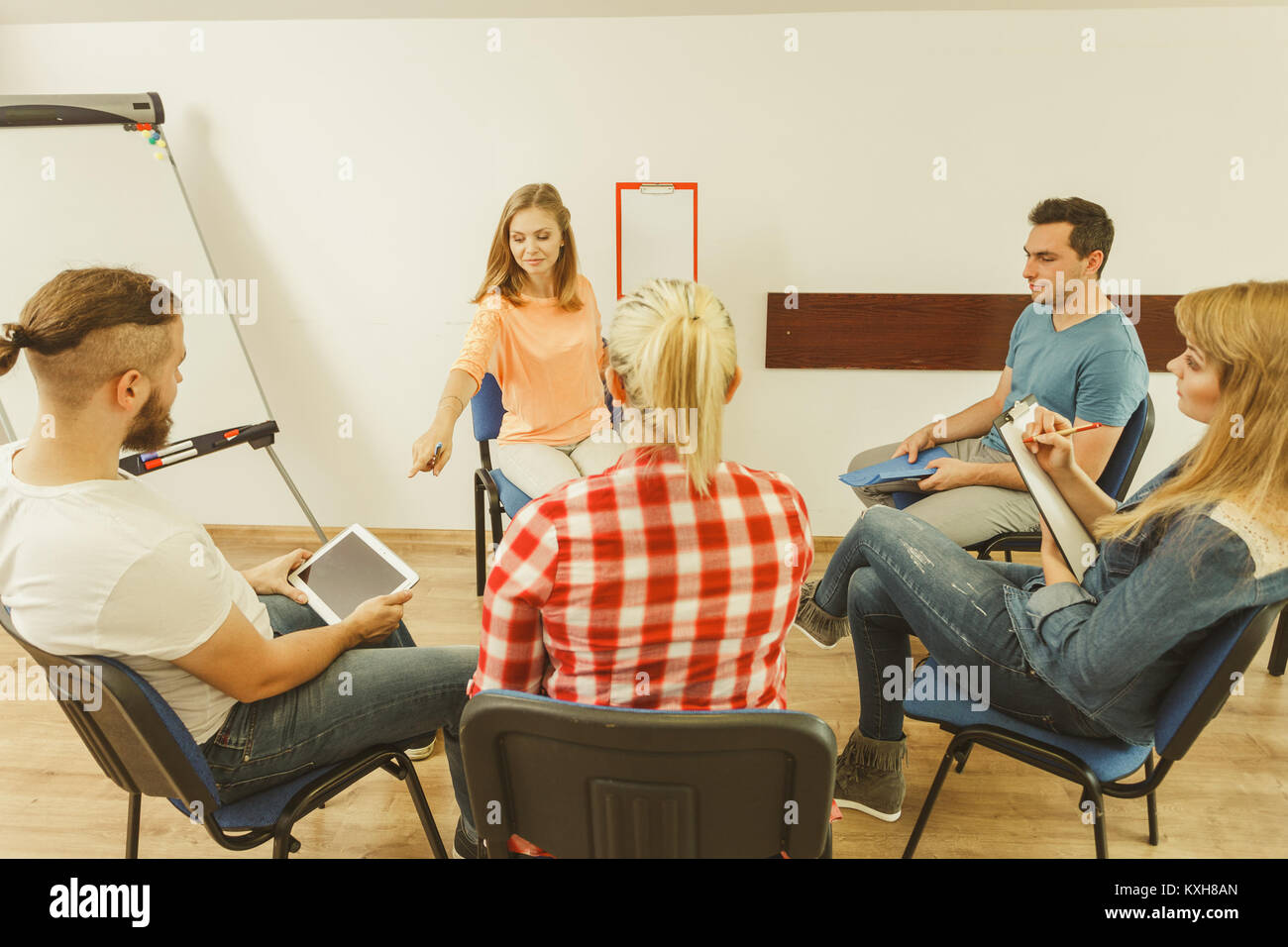 Team collaboration meeting start up concept. Male and female diversity ...