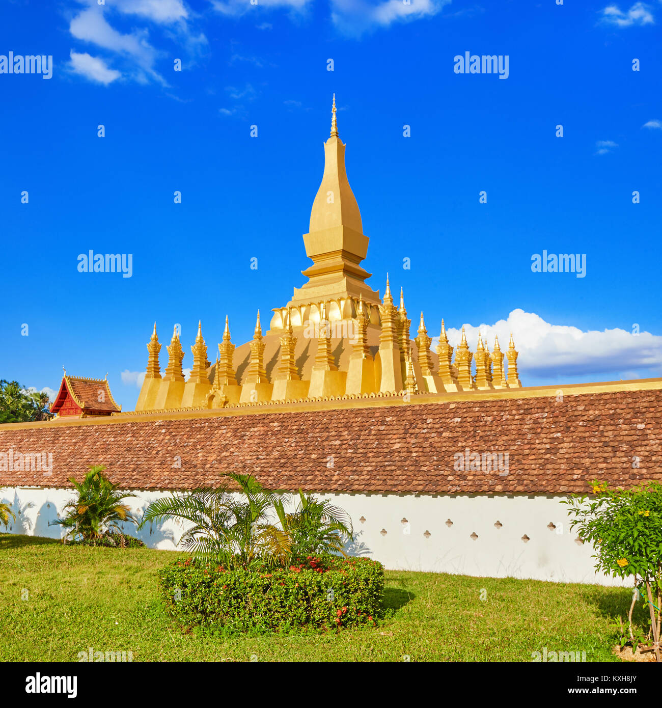 Beautiful view of the Pha That temple. Vientiane, Laos Stock Photo - Alamy