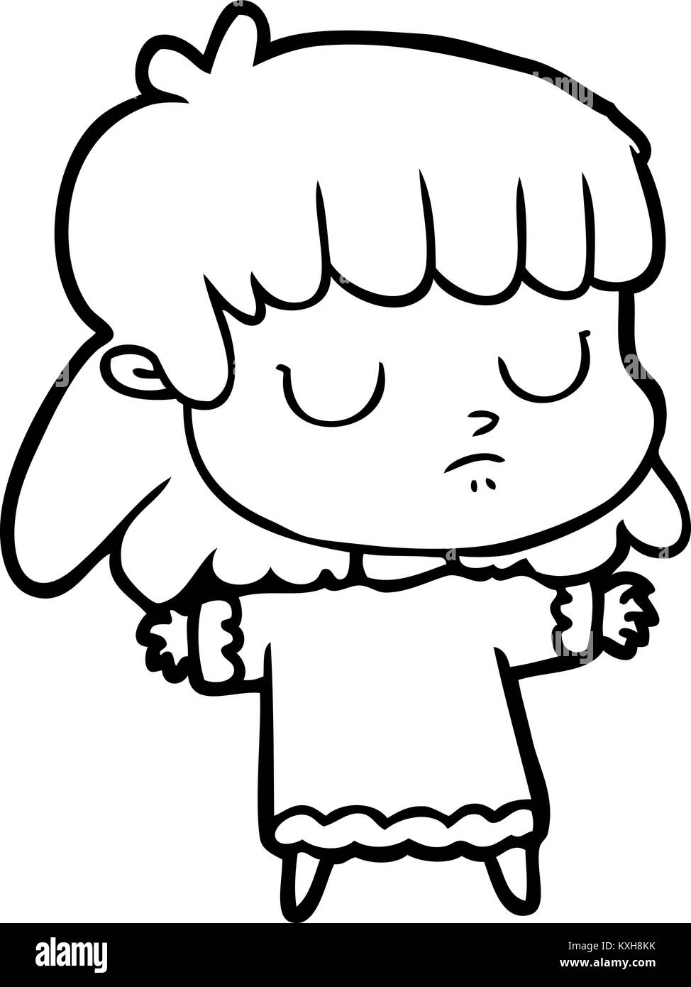 cartoon indifferent woman Stock Vector Image & Art - Alamy