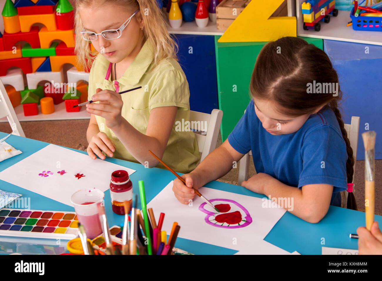 Kids Painting In School