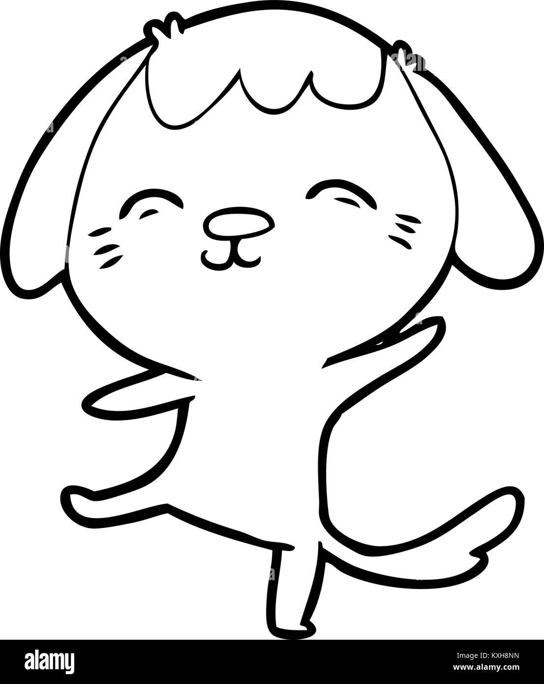 happy cartoon dancing dog Stock Vector Image & Art - Alamy