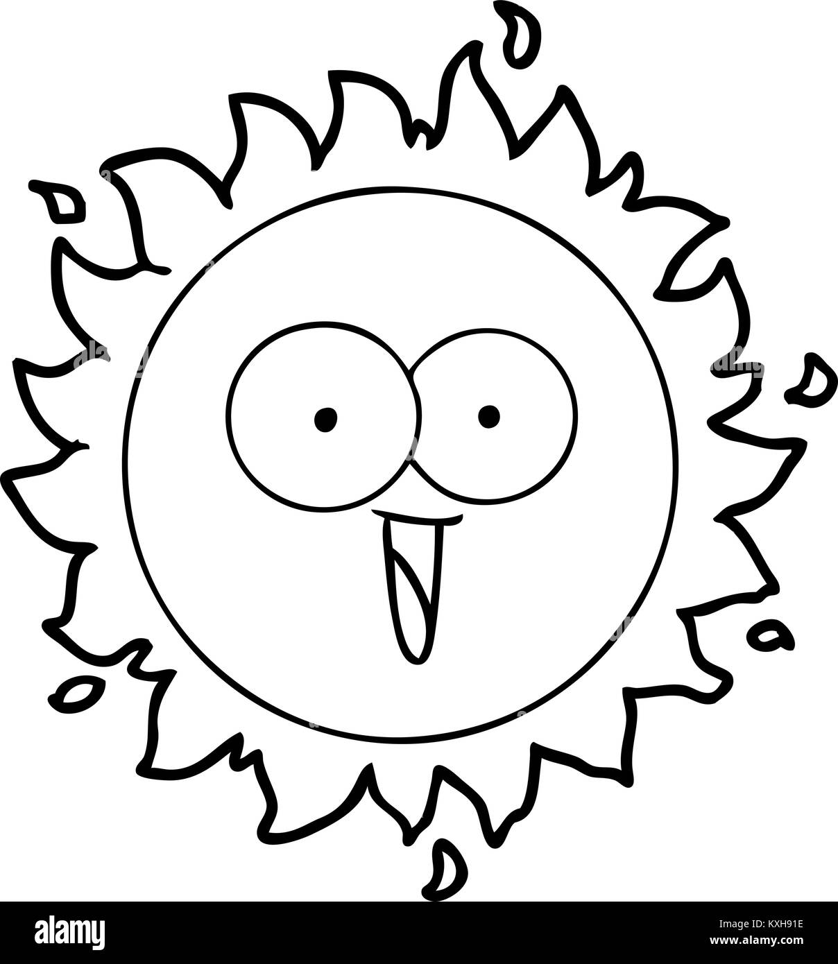 happy cartoon sun Stock Vector Image & Art - Alamy