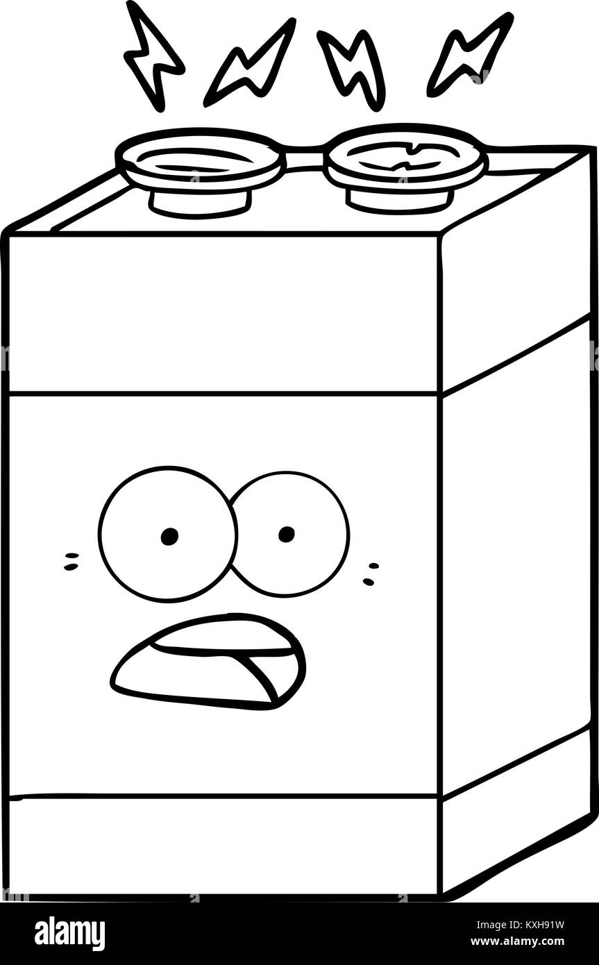 cartoon shocked battery Stock Vector Image & Art - Alamy