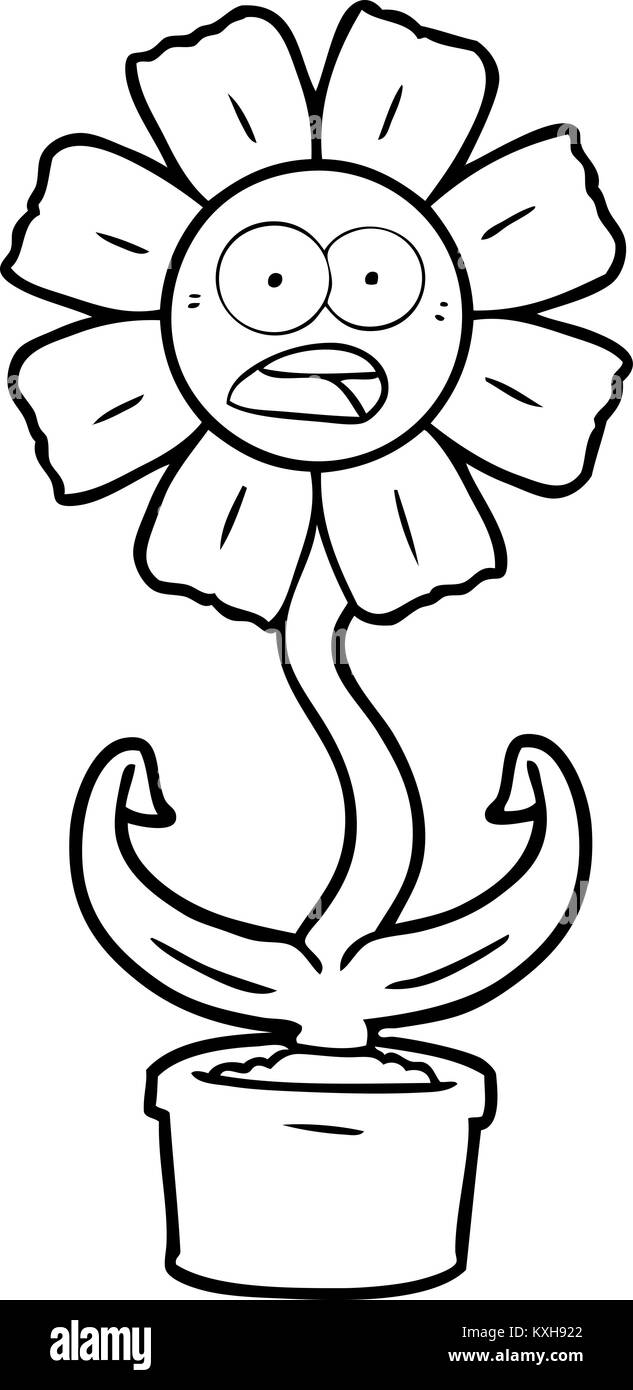 cartoon shocked flower Stock Vector Image & Art - Alamy