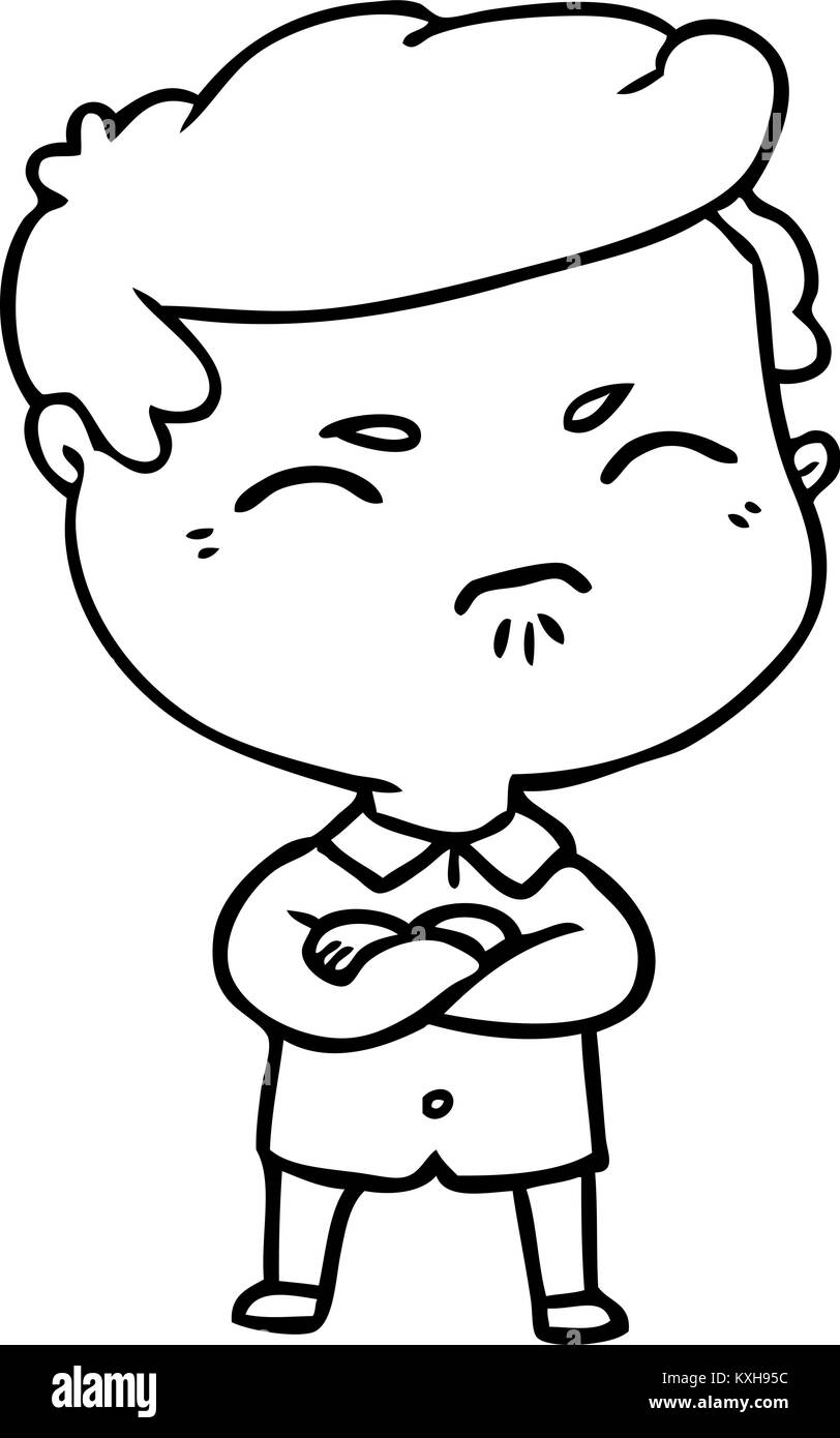 cartoon annoyed man Stock Vector Image & Art - Alamy