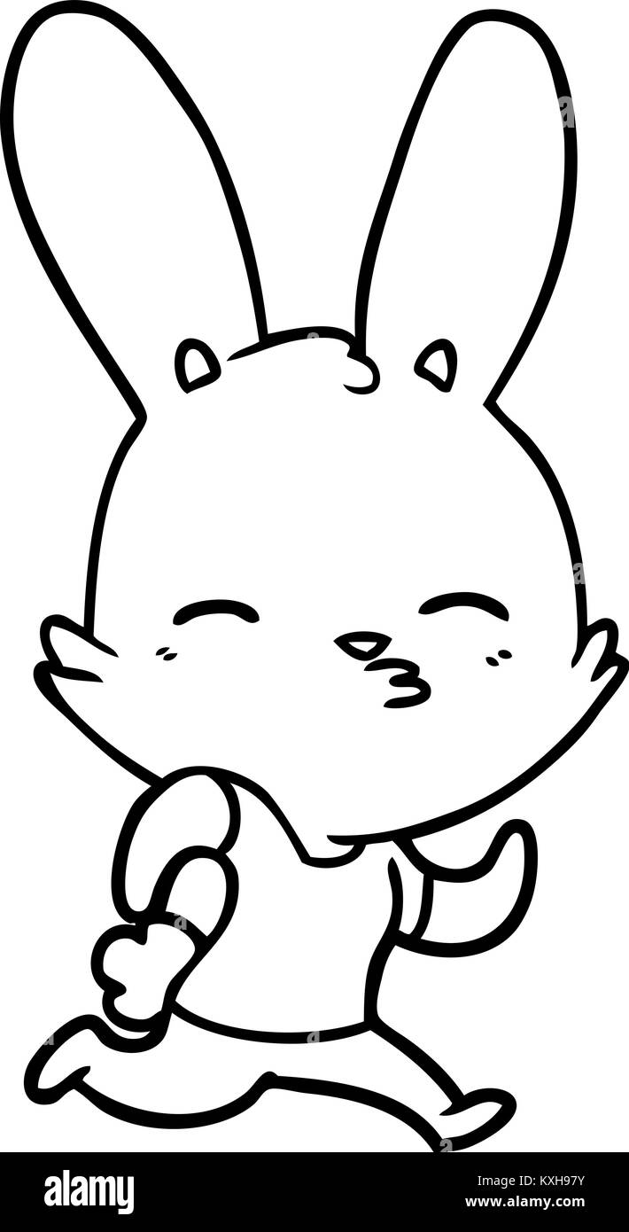 cartoon running rabbit Stock Vector Image & Art - Alamy