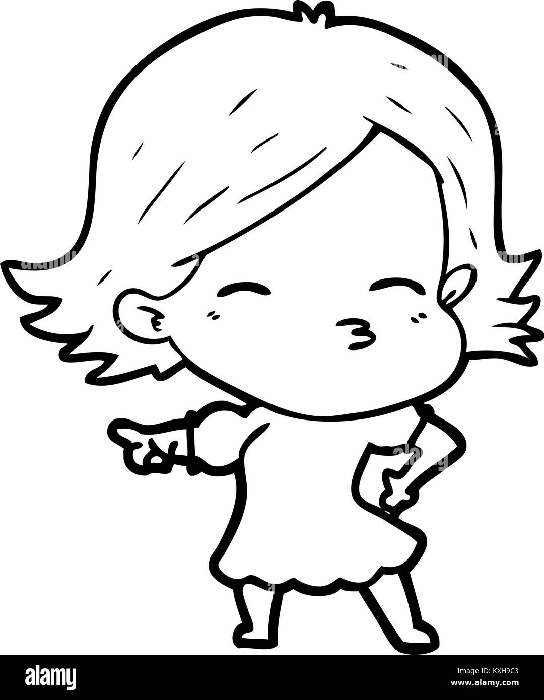 cartoon woman pointing Stock Vector Image & Art - Alamy