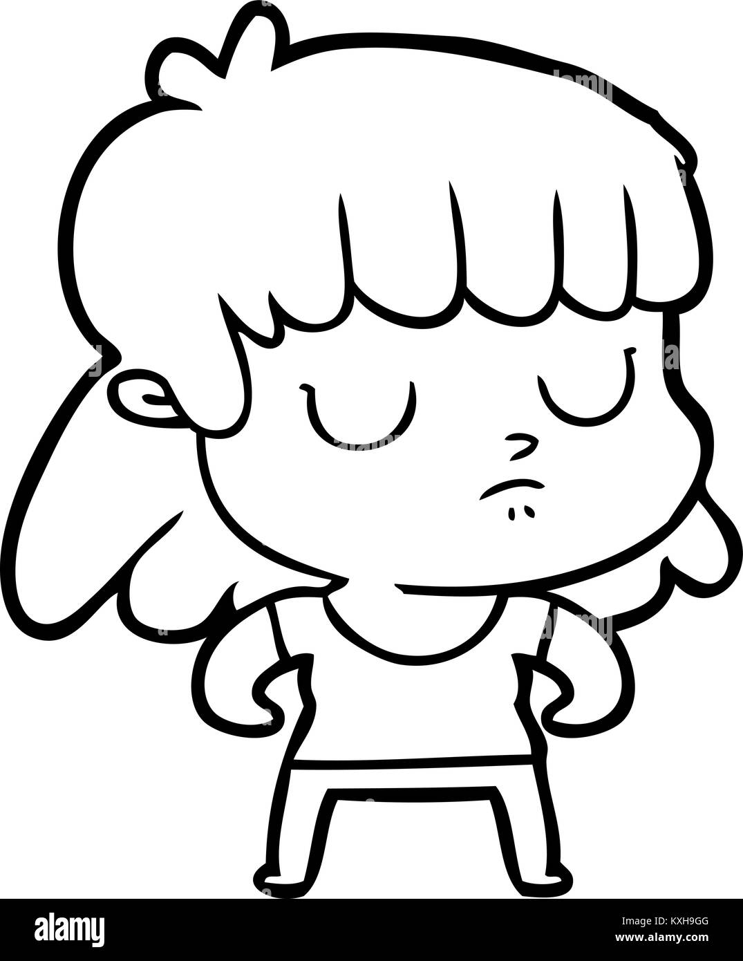 cartoon indifferent woman Stock Vector Image & Art - Alamy