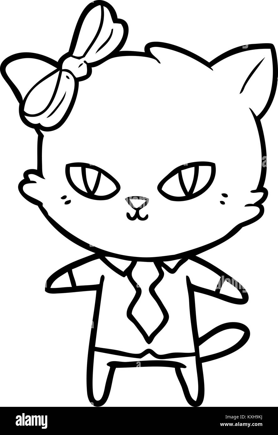 cute cartoon cat boss Stock Vector Image & Art - Alamy