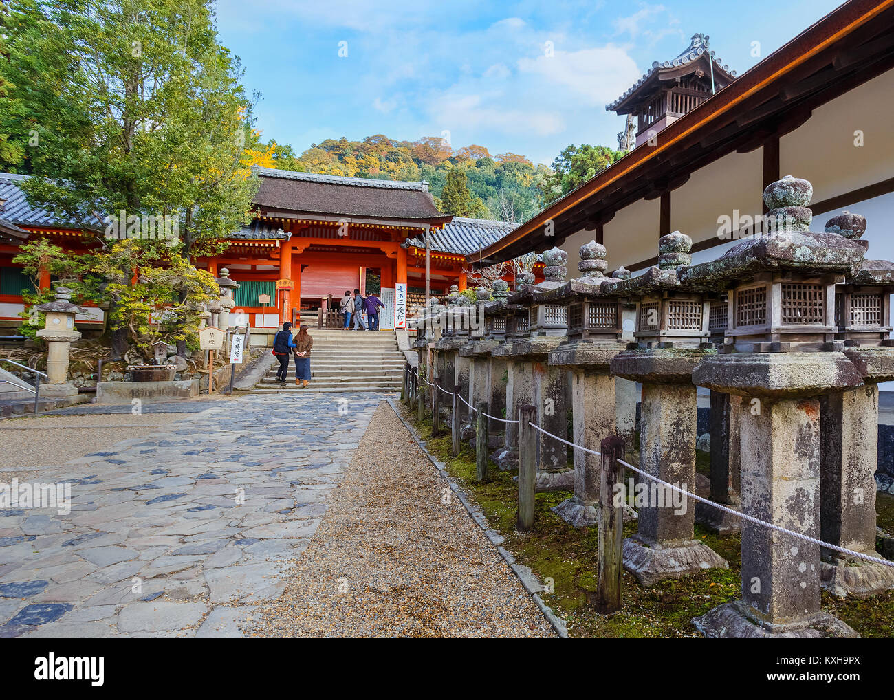 Stone Lanterns at Kasuga Taisha in Nara NARA, JAPAN - NOVEMBER 16 ...