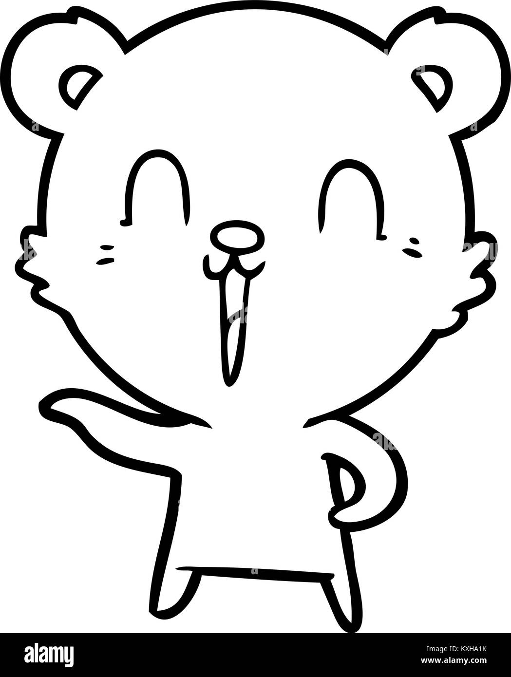 happy cartoon bear Stock Vector Image & Art - Alamy