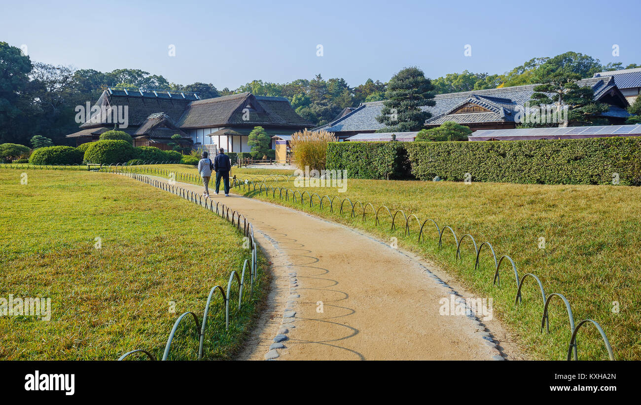 Koraku-en garden in Okayama OKAYAMA, JAPAN - NOVEMBER 17: Koraku-en in ...