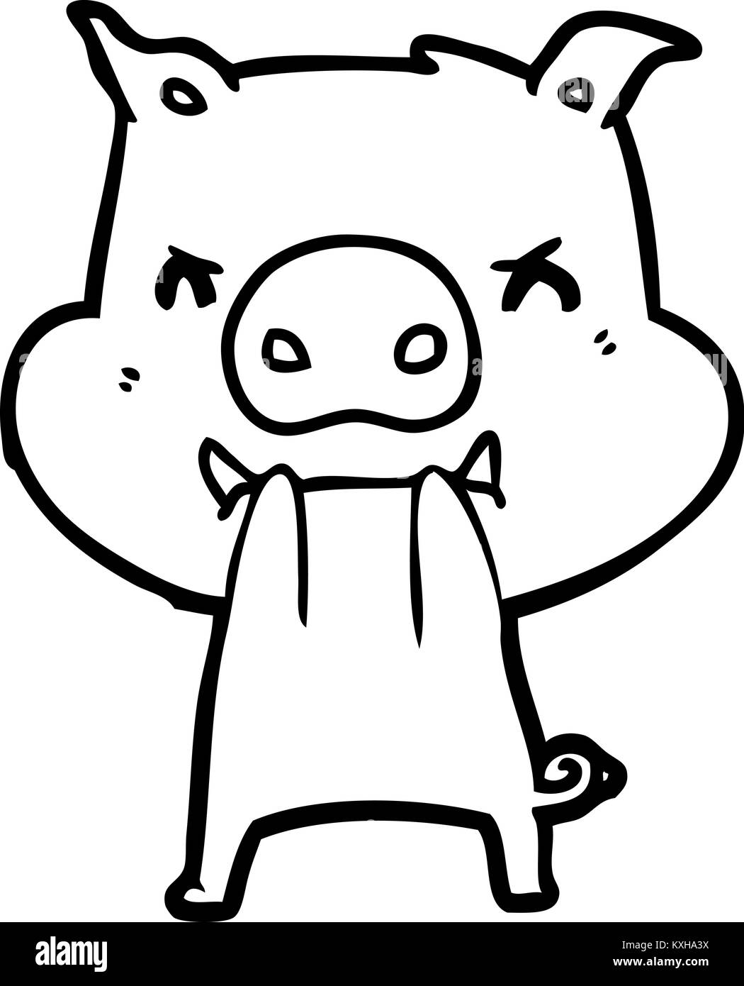 angry cartoon pig Stock Vector Image & Art - Alamy