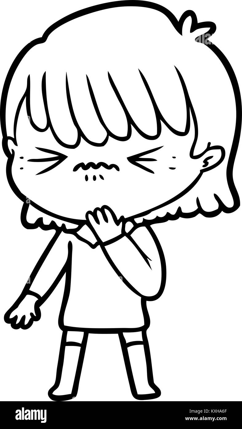 cartoon girl regretting a mistake Stock Vector Image & Art - Alamy
