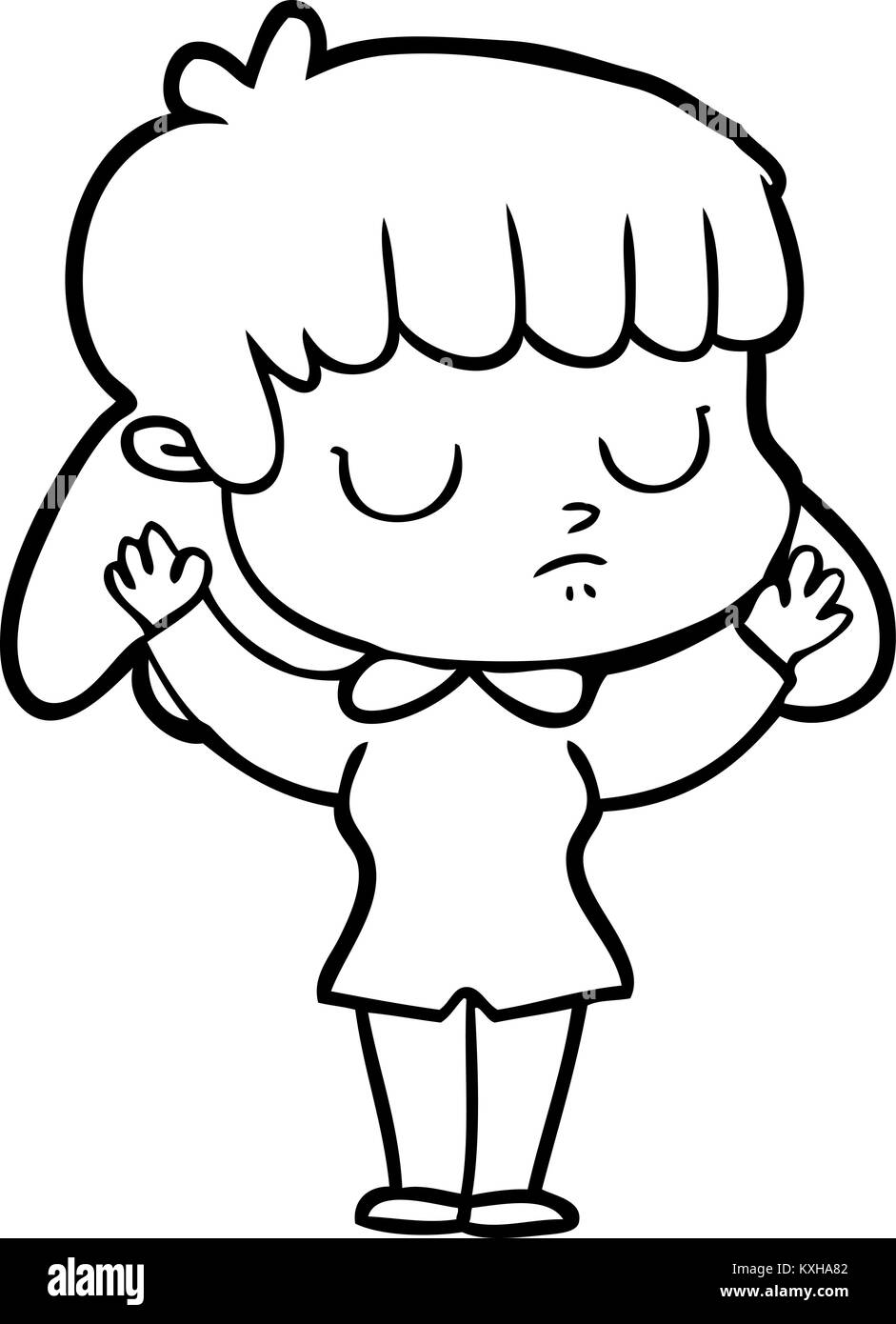 cartoon indifferent woman Stock Vector Image & Art - Alamy