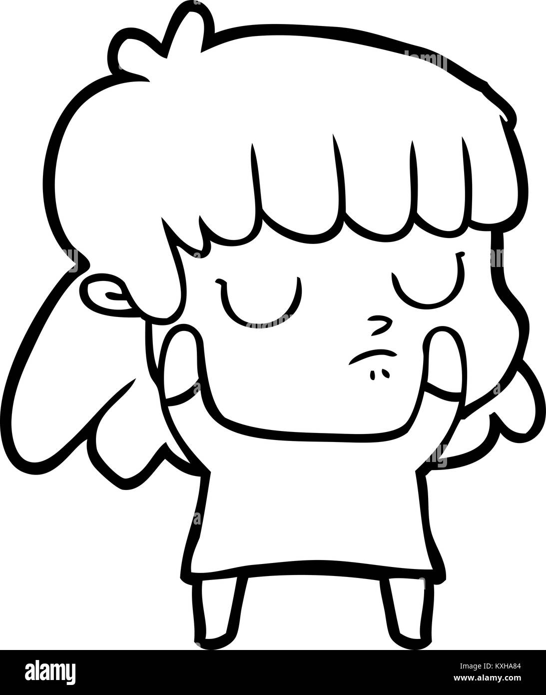 cartoon indifferent woman Stock Vector Image & Art - Alamy