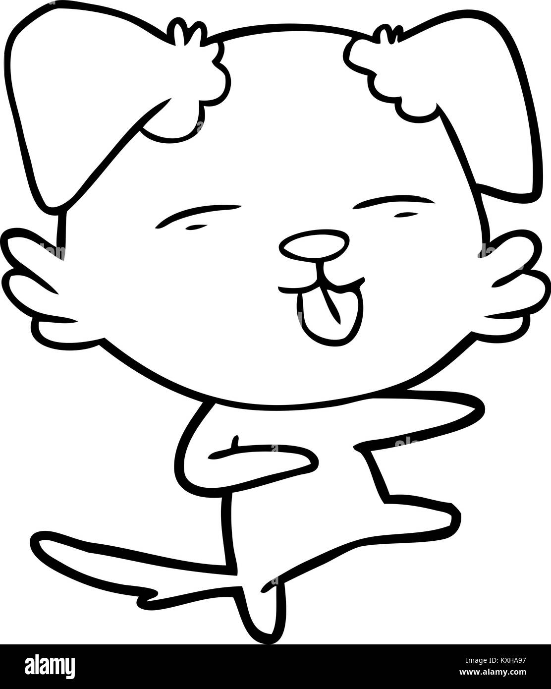 cartoon dog dancing Stock Vector Image & Art - Alamy