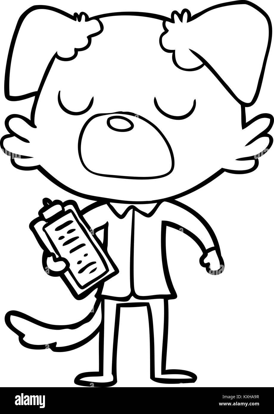 cartoon dog manager Stock Vector Image & Art - Alamy