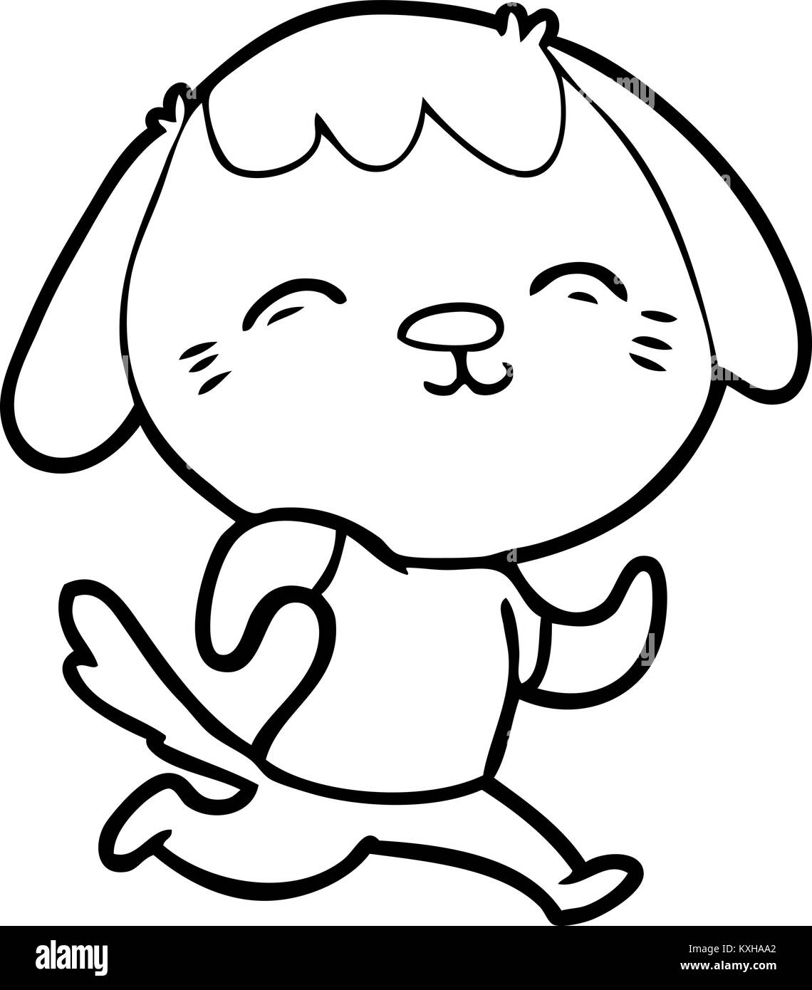 happy cartoon dog running Stock Vector Image & Art - Alamy
